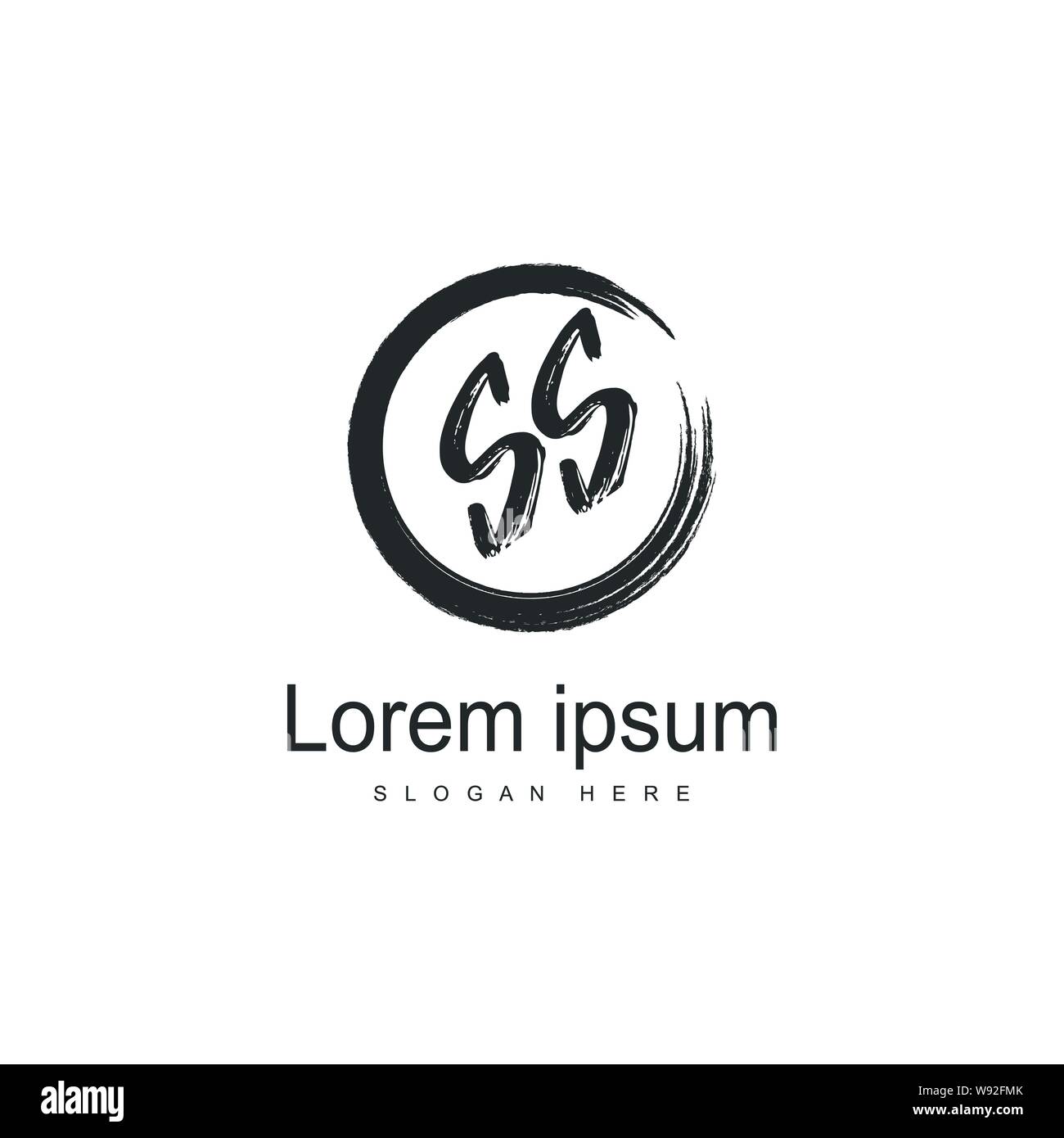 Initial SS logo template with modern frame. Minimalist SS letter logo ...