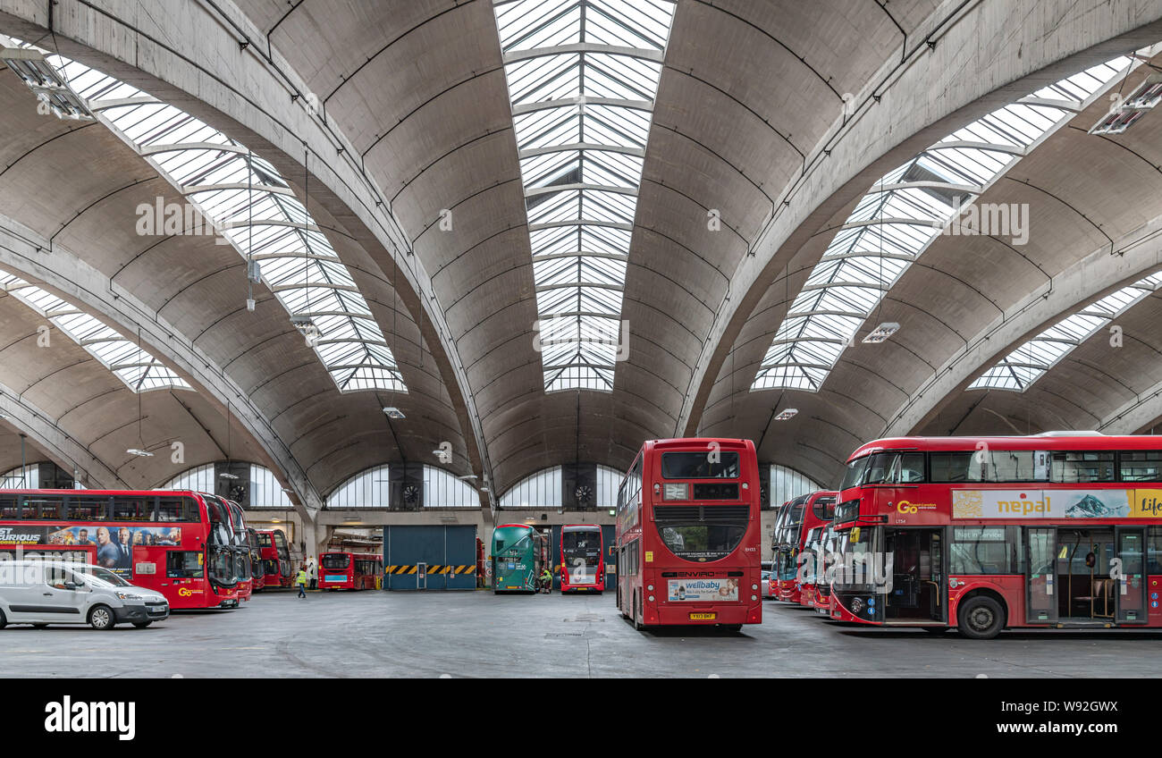 Stockwell Bus Garage opening in 1952 was then Europe's largest ...