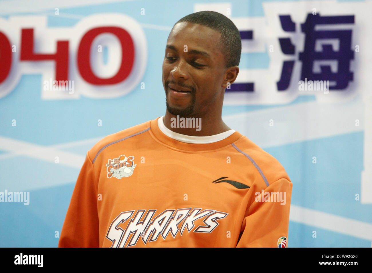 Former NBA basketball player Von Wafer attends a ceremony for Shanghai ...