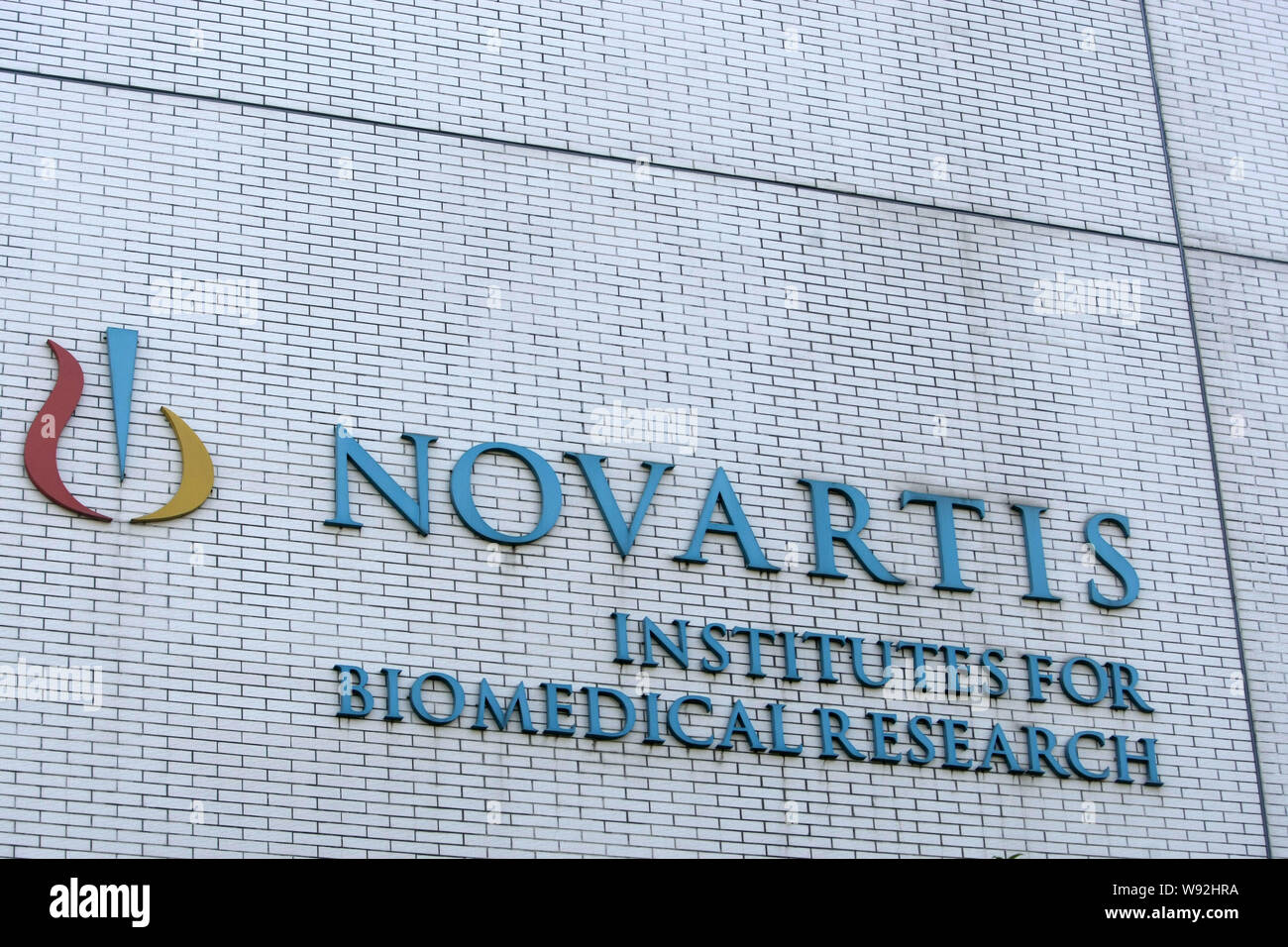The logo of drug maker Novartis is pictured in Shanghai, China, 15 ...