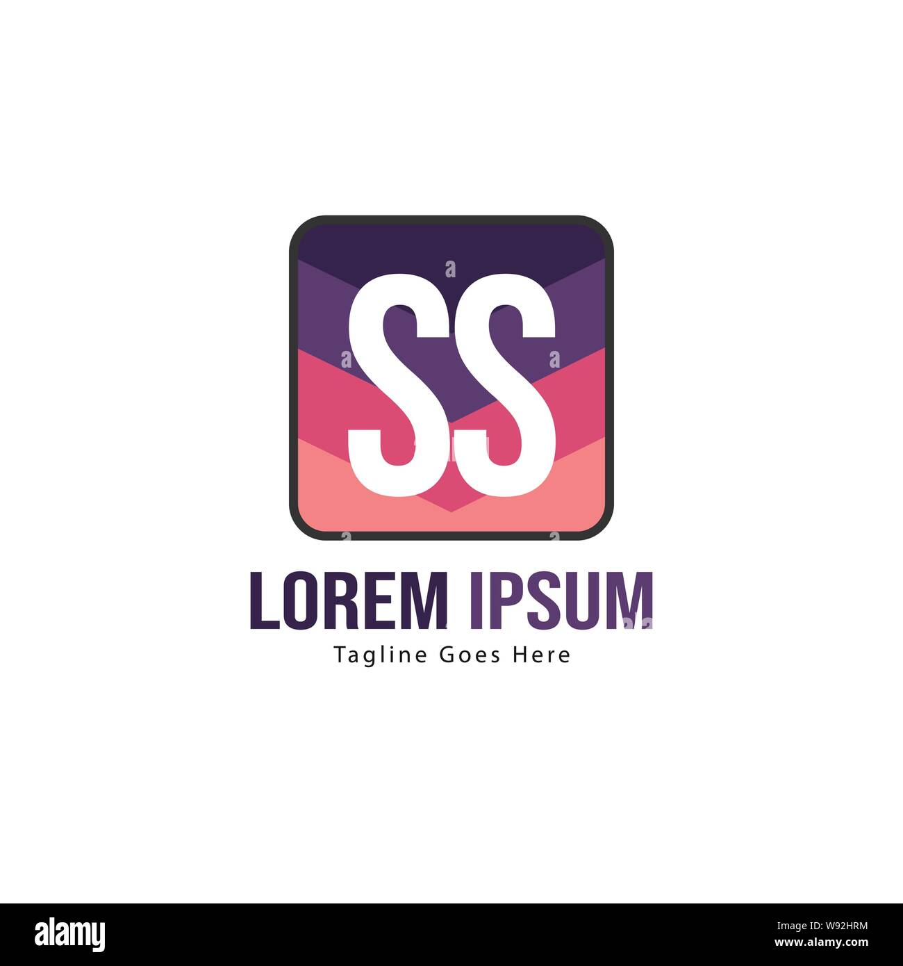Initial SS logo template with modern frame. Minimalist SS letter logo ...