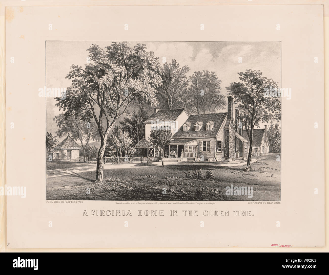 A Virginia home in the olden time Stock Photo - Alamy