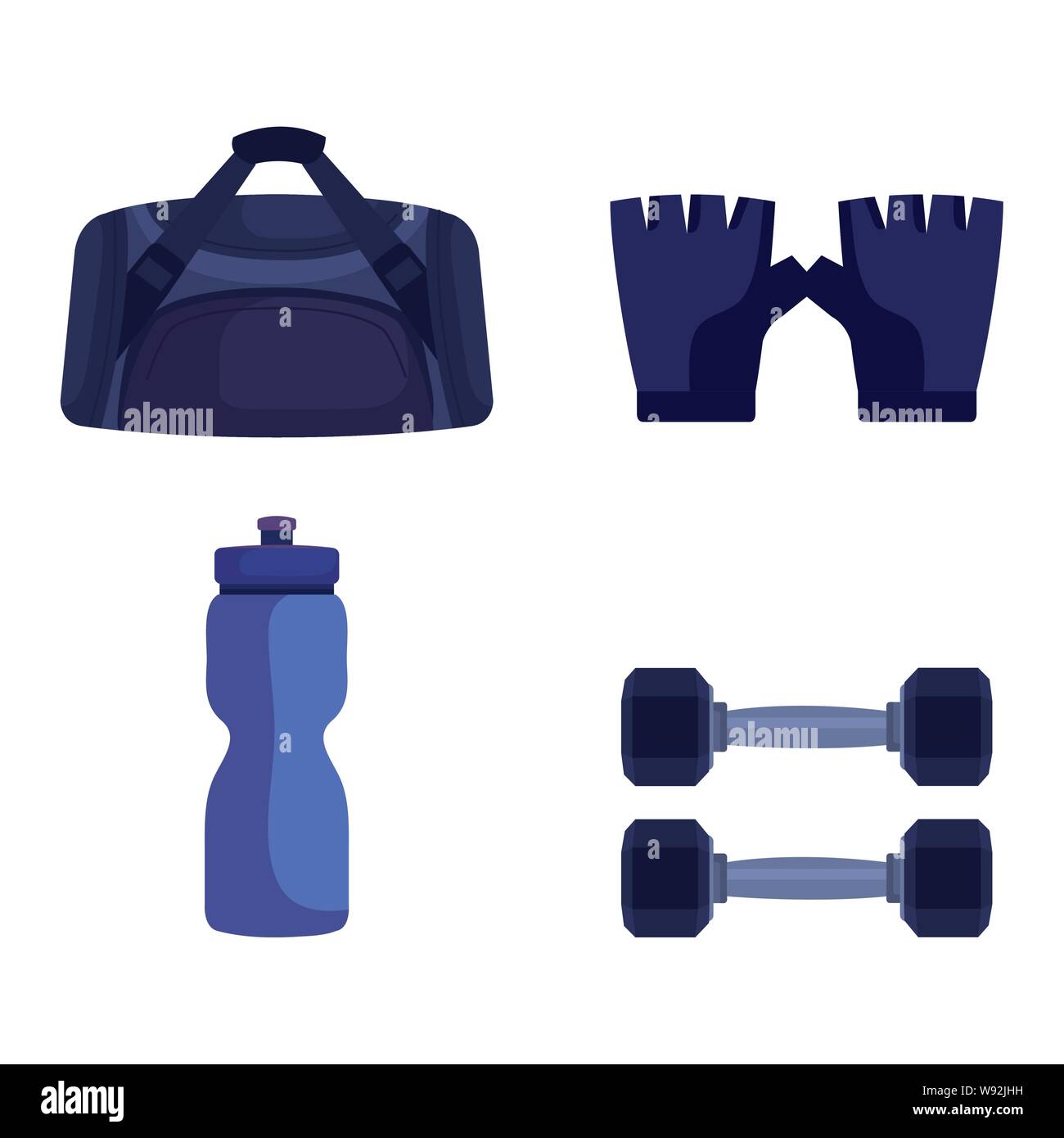 Set water bottle gloves Stock Vector Images - Alamy