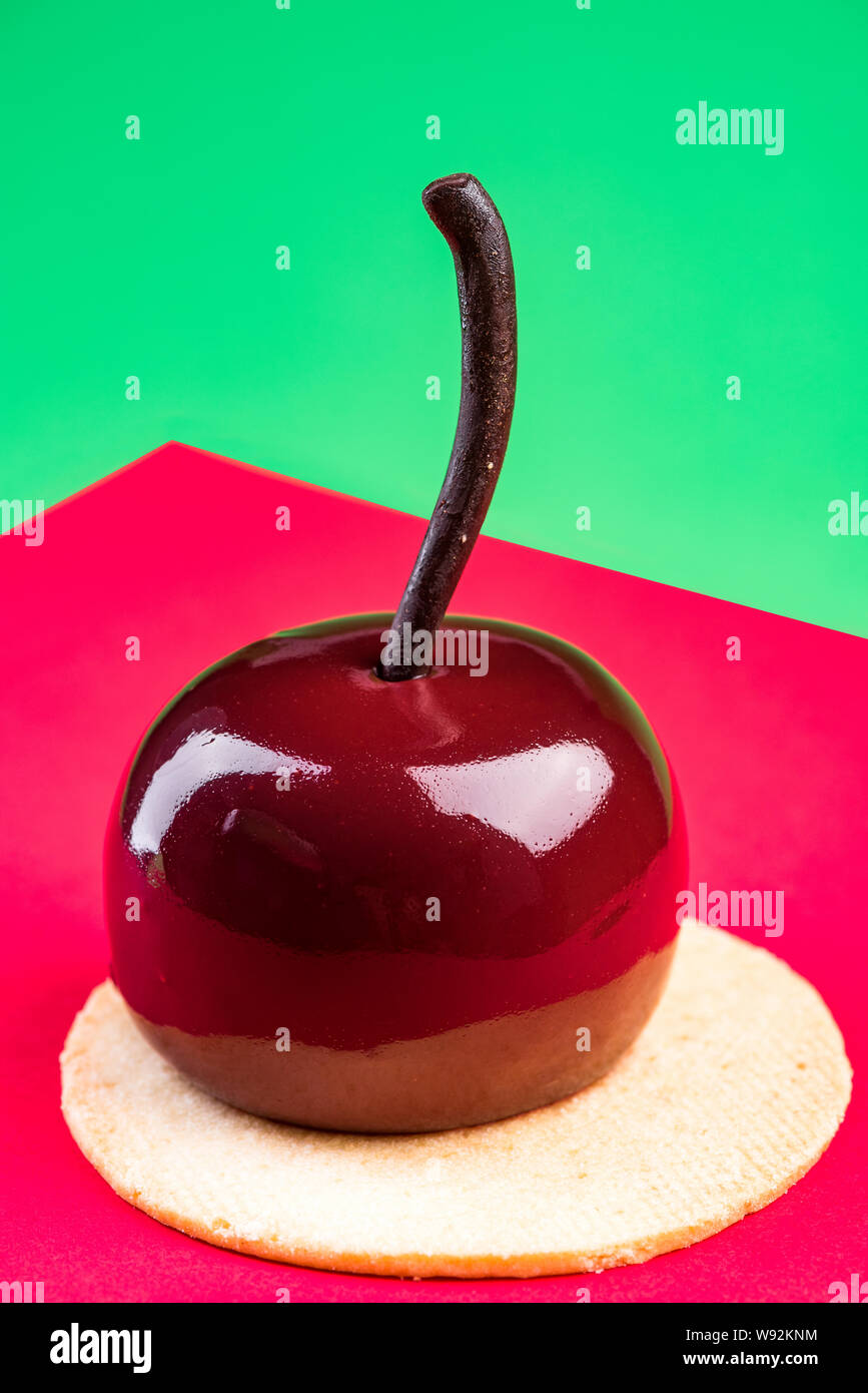 Artisan Monoportion Patisserie Dessert Cake on Colorful Background ...