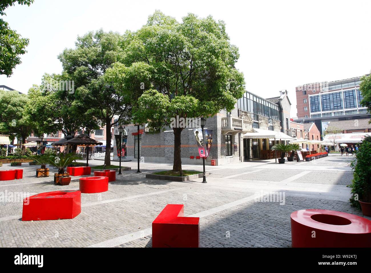--FILE--View of the plaza at Cool Docks in Shanghai, China, 16 May 2012 ...