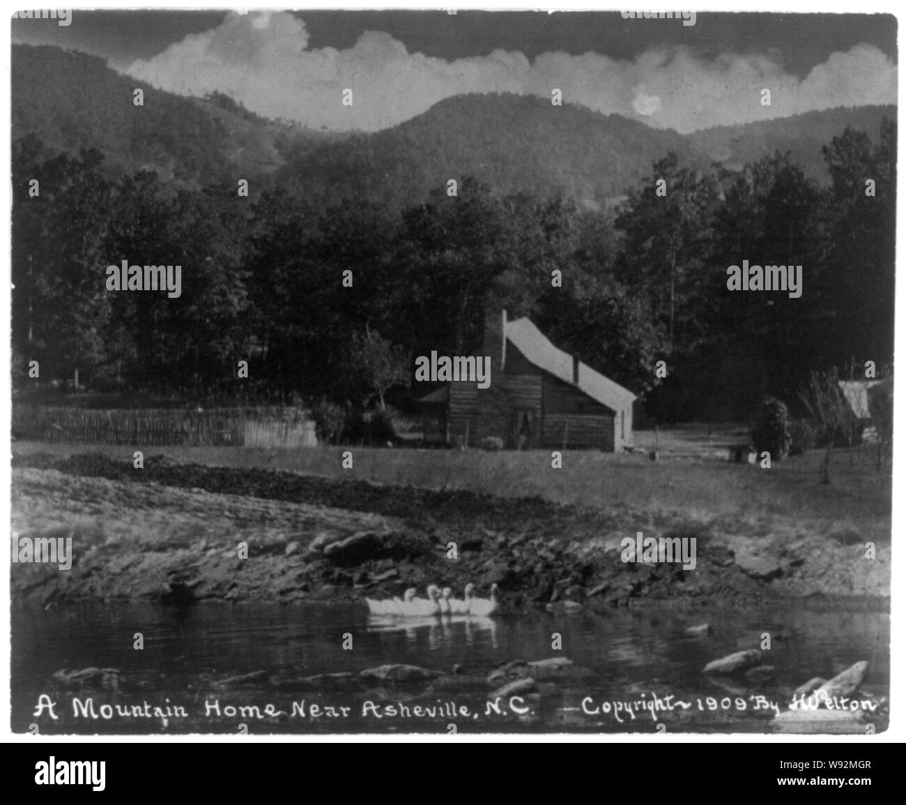 Residential setting background Black and White Stock Photos & Images ...