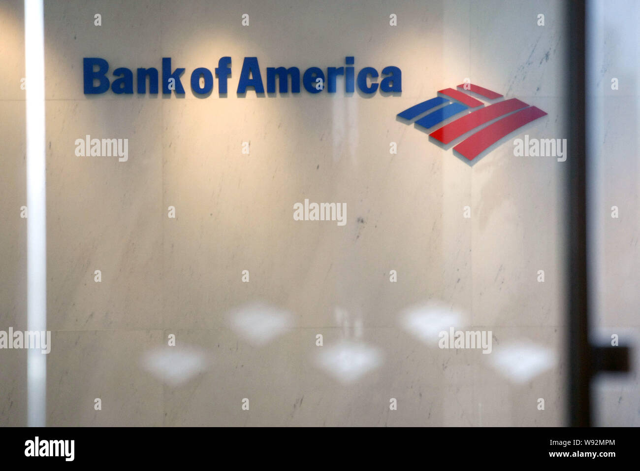 --FILE--The signage of Bank of America (BofA) is pictured at the office ...