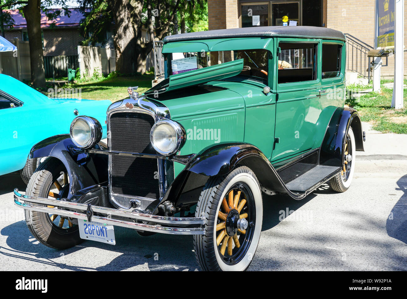 Vintage American Hot Rods on display at Alliston, Ontario, Canada Stock ...