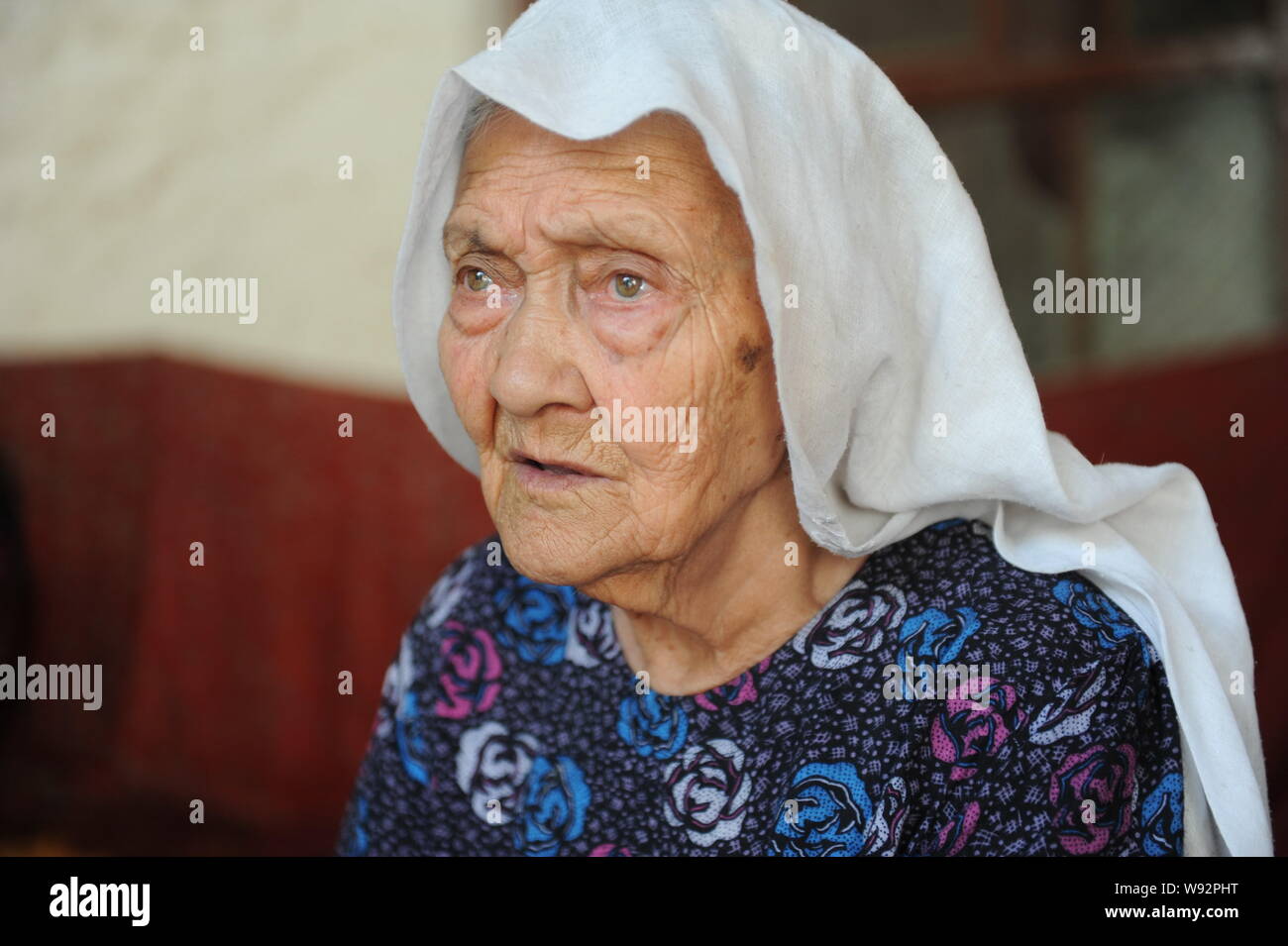 Chinese Uighur woman Ali Mihan, 127 years old, is pictured at home in ...