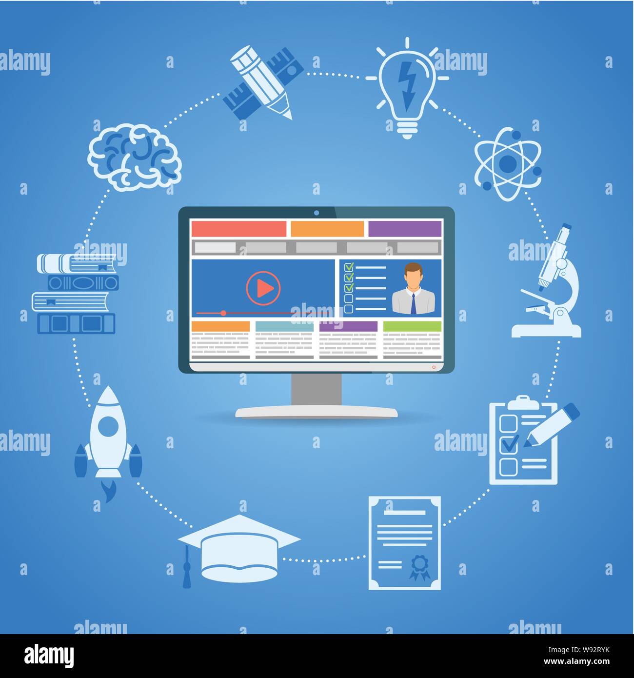 Online Education Infographics Stock Vector Image & Art - Alamy