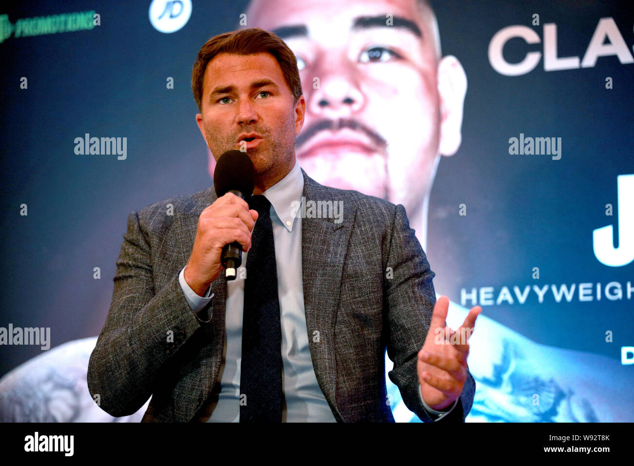 Eddie Hearn during a press conference at The Savoy Hotel, London Stock ...