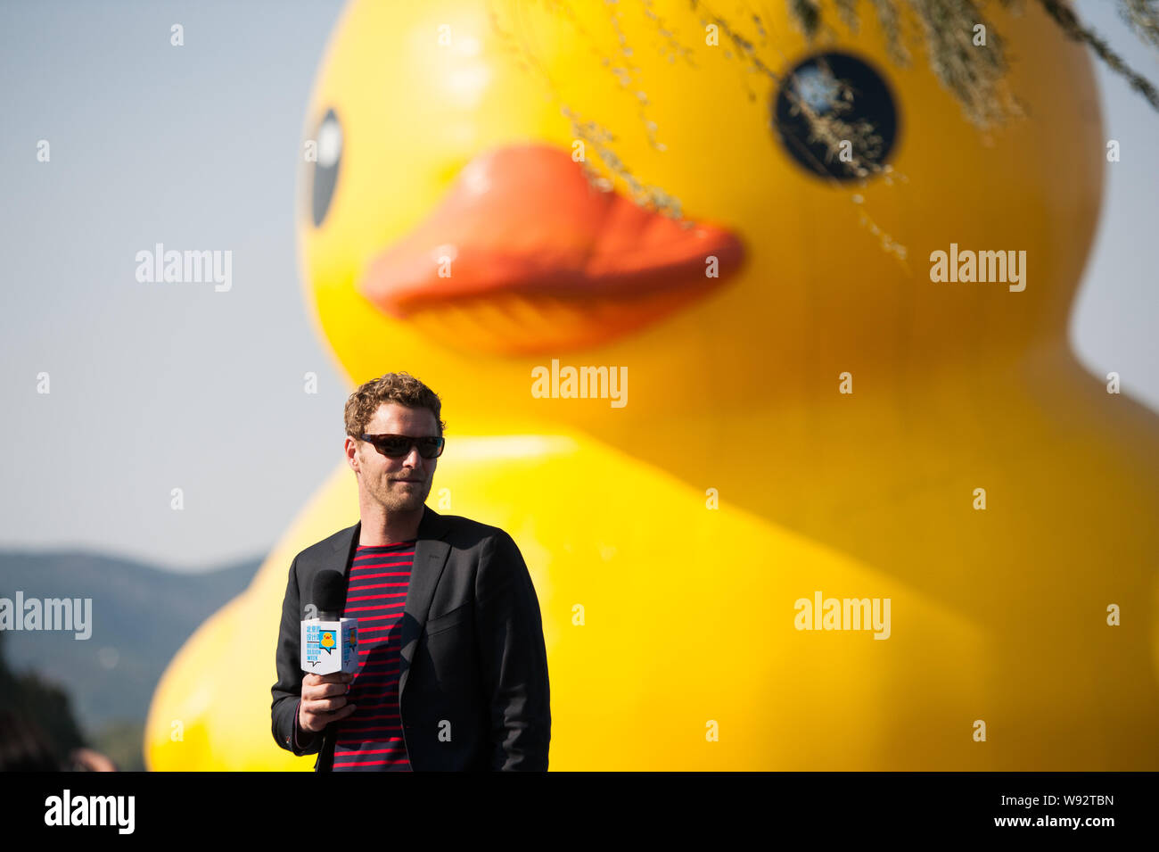 Dutch artist Florentijn Hofman, designer of the giant Rubber Duck, is ...