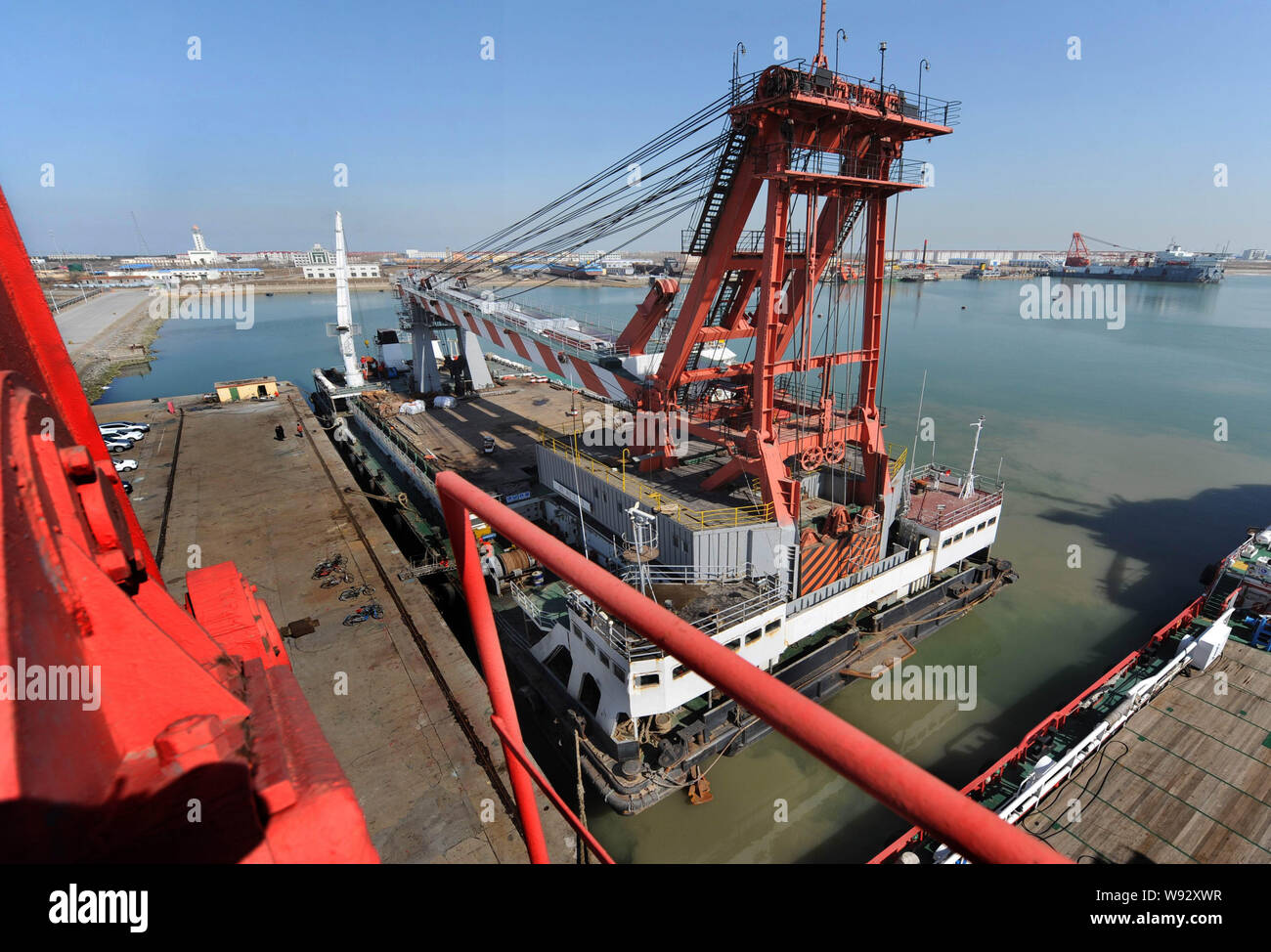 --FILE--A tanker docked at a port at the Shengli oil field in Dongyin ...