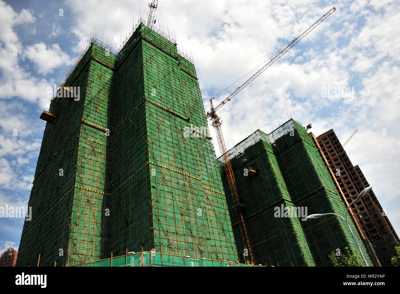 --FILE--New high-rise residential apartment buildings are under ...