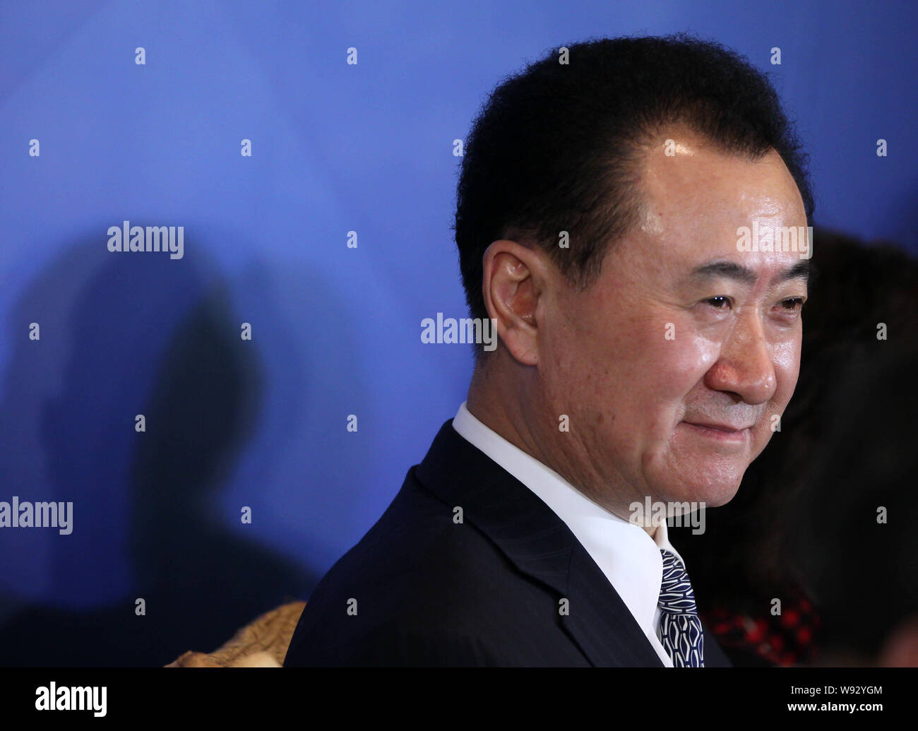 --FILE--Wang Jianlin, Chairman of Wanda Group, attends a ceremony in ...