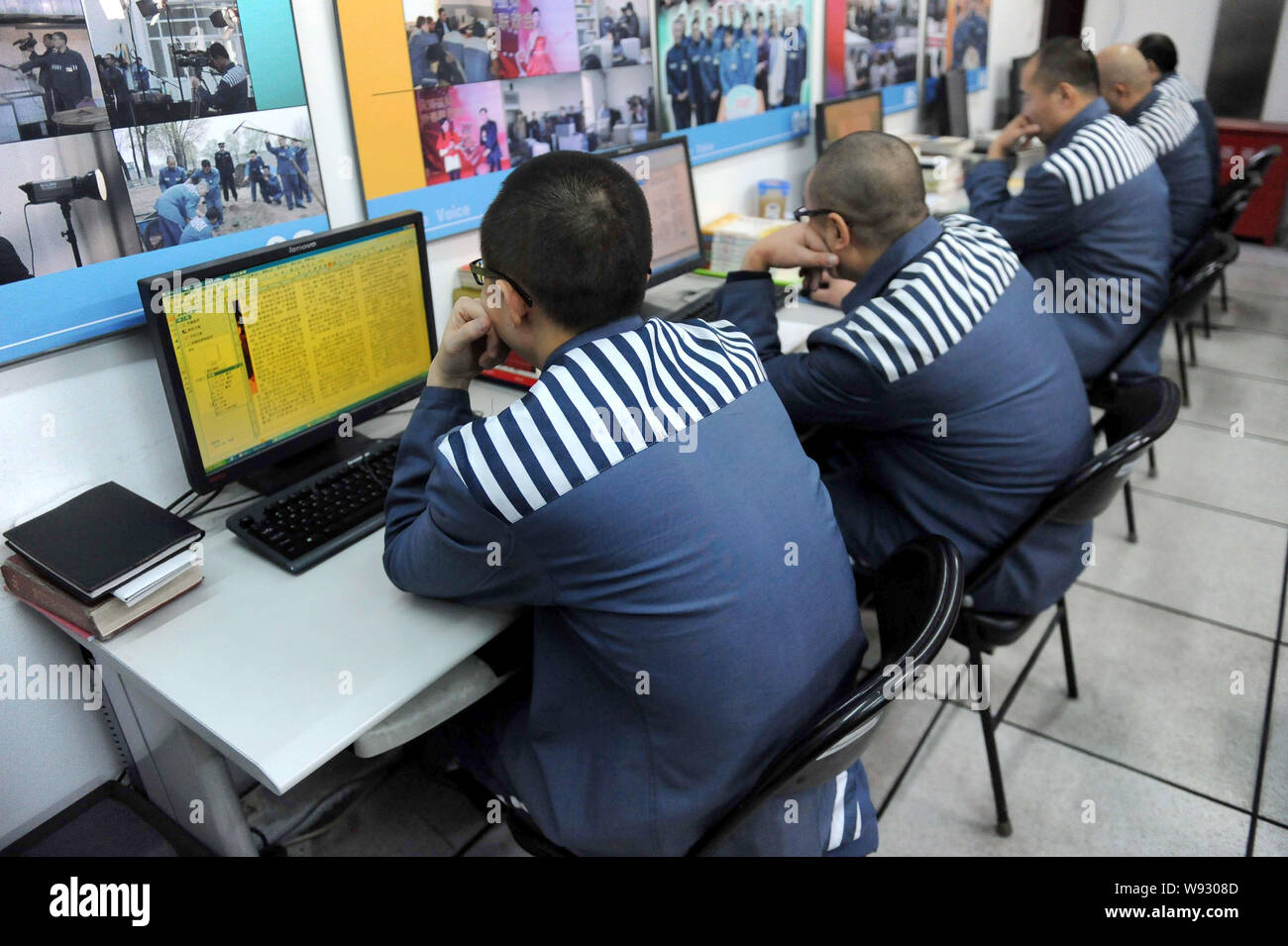Chinese inmates write scripts for TV programs at the TV Station, Voice ...