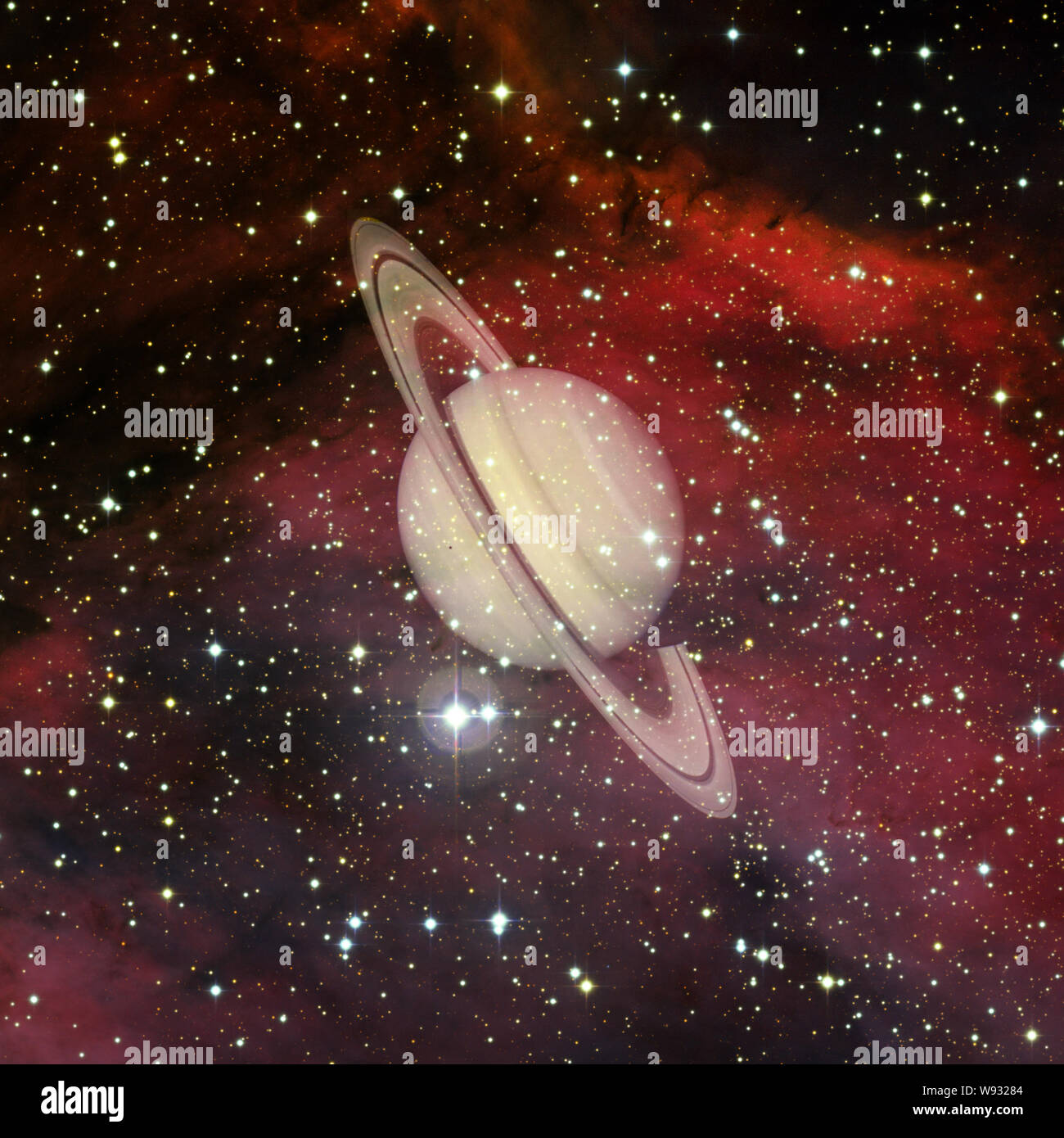 Saturn - planet of the Solar system. Science wallpaper. Elements of ...