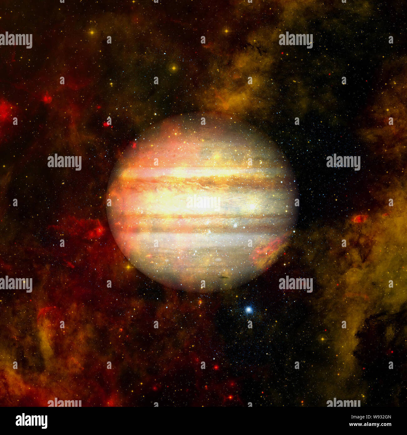 Planet Jupiter in outer space. Science wallpaper. Beauty of the ...