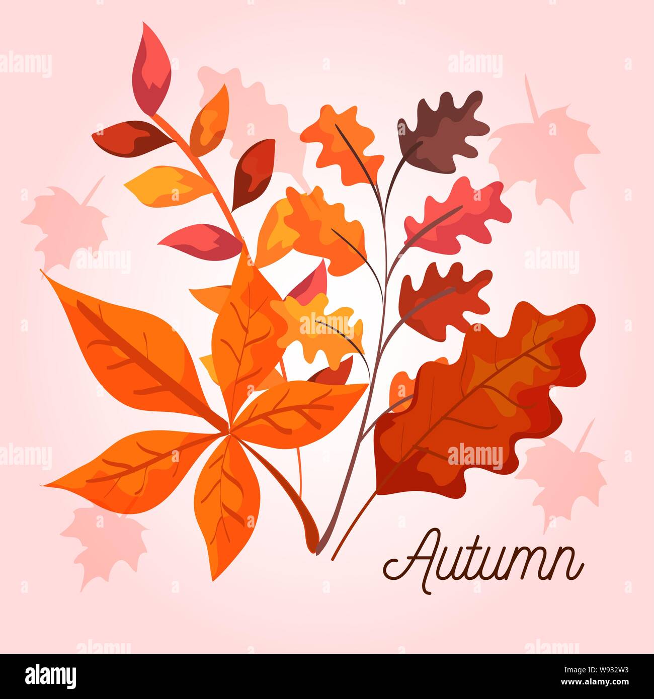 rustic branches leaves plants design Stock Vector Image & Art - Alamy