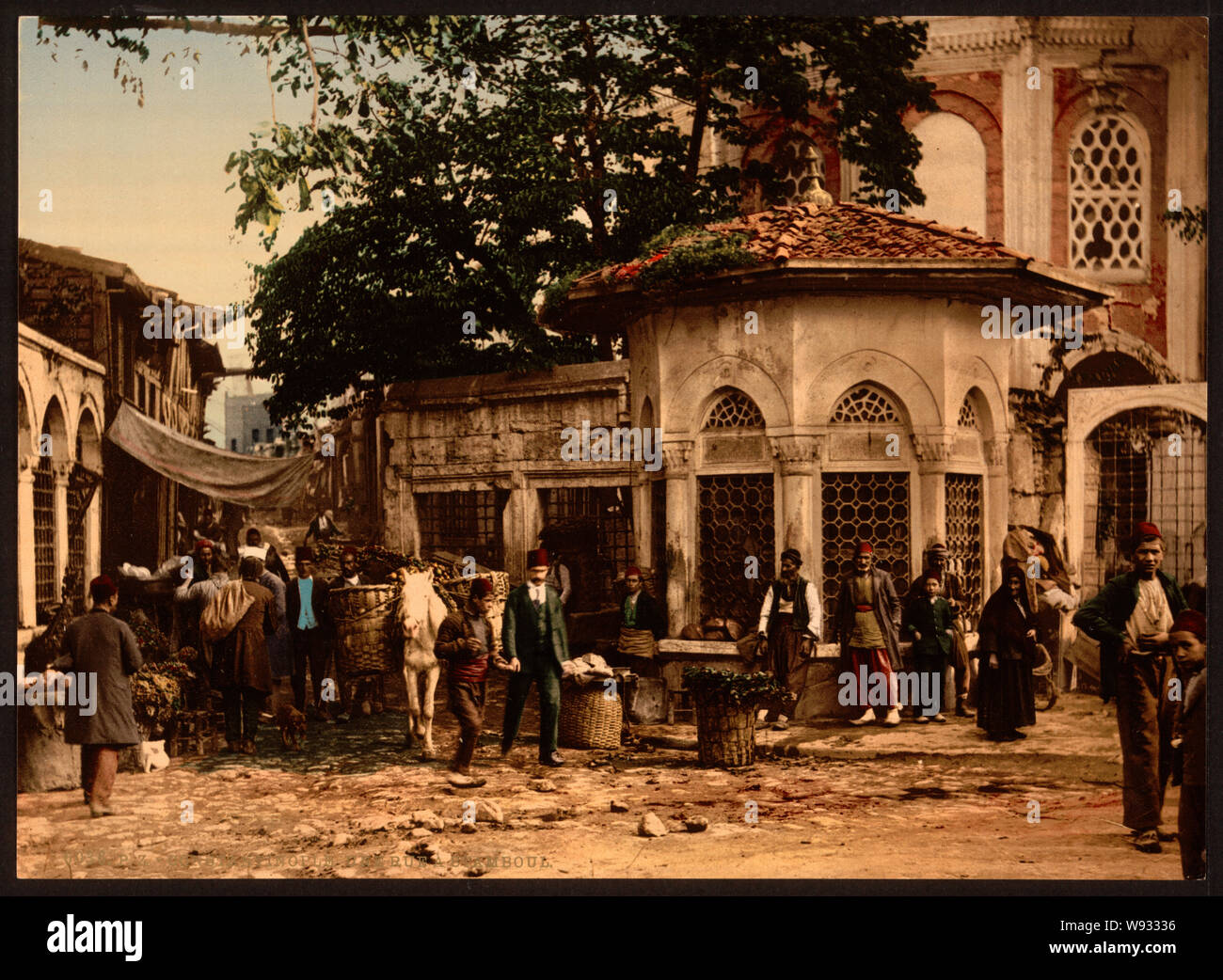 A street at Stamboul with fountain, Constantinople, Turkey Photograph ...