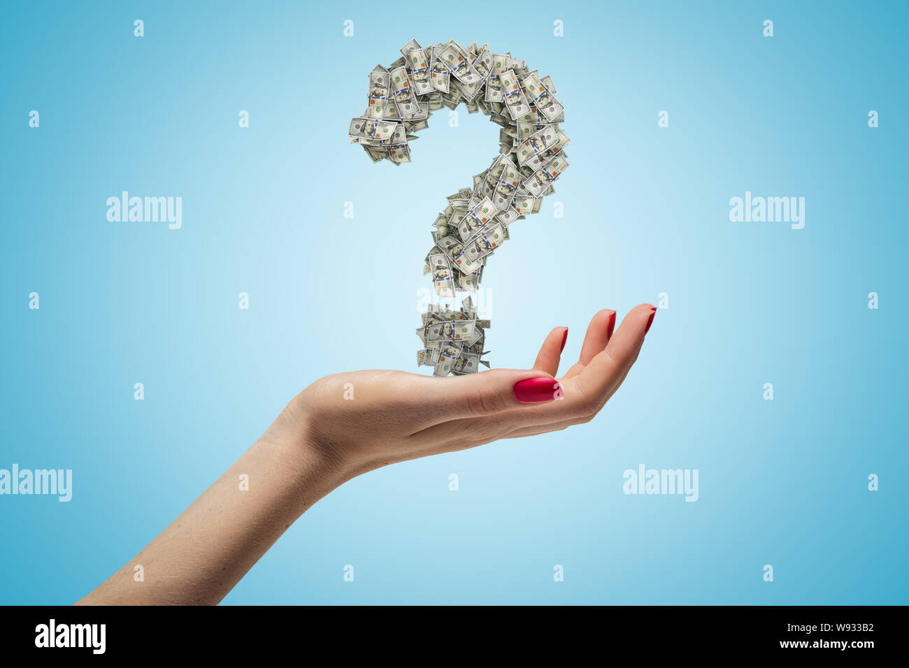 Dollar question mark 3d white hi-res stock photography and images - Alamy