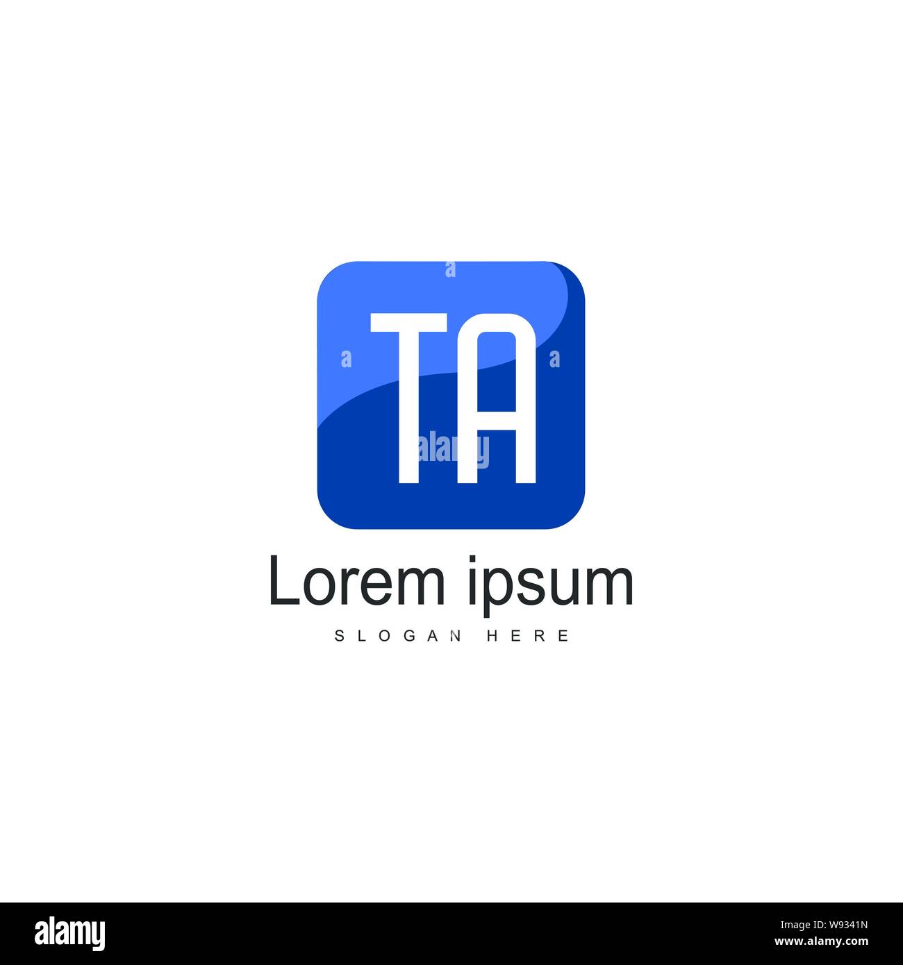 Initial TA logo template with modern frame. Minimalist TA letter logo ...