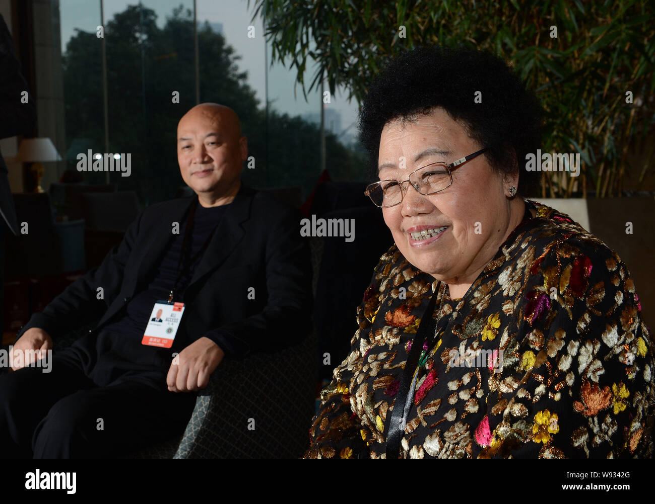 Chan Lai-wa, right, Chairwoman of Fu Wah International Hong Kong Group ...