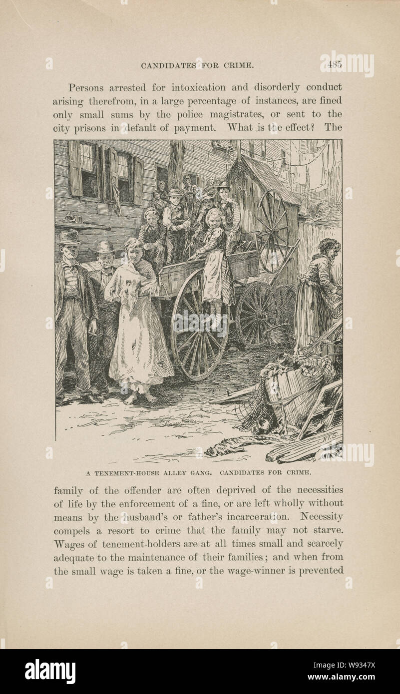 A tenement-house alley gang : Candidates for crime / / R.T.S Stock ...