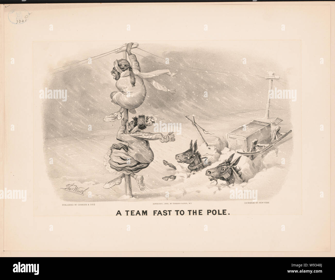 A team fast to the pole Stock Photo - Alamy