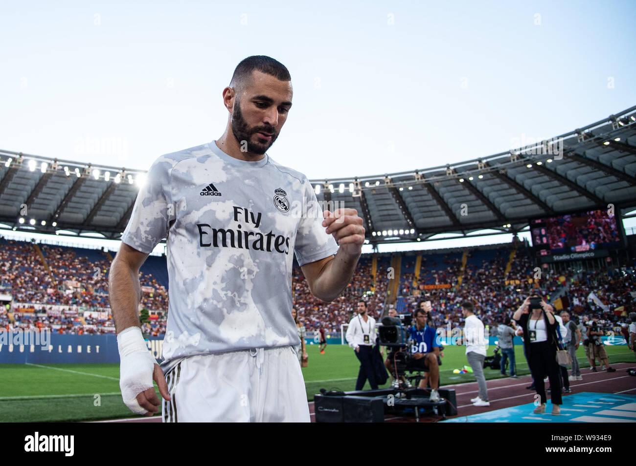 Rome, Italy. 11th Aug, 2019. Karim Benzema of Real Madrid during the ...