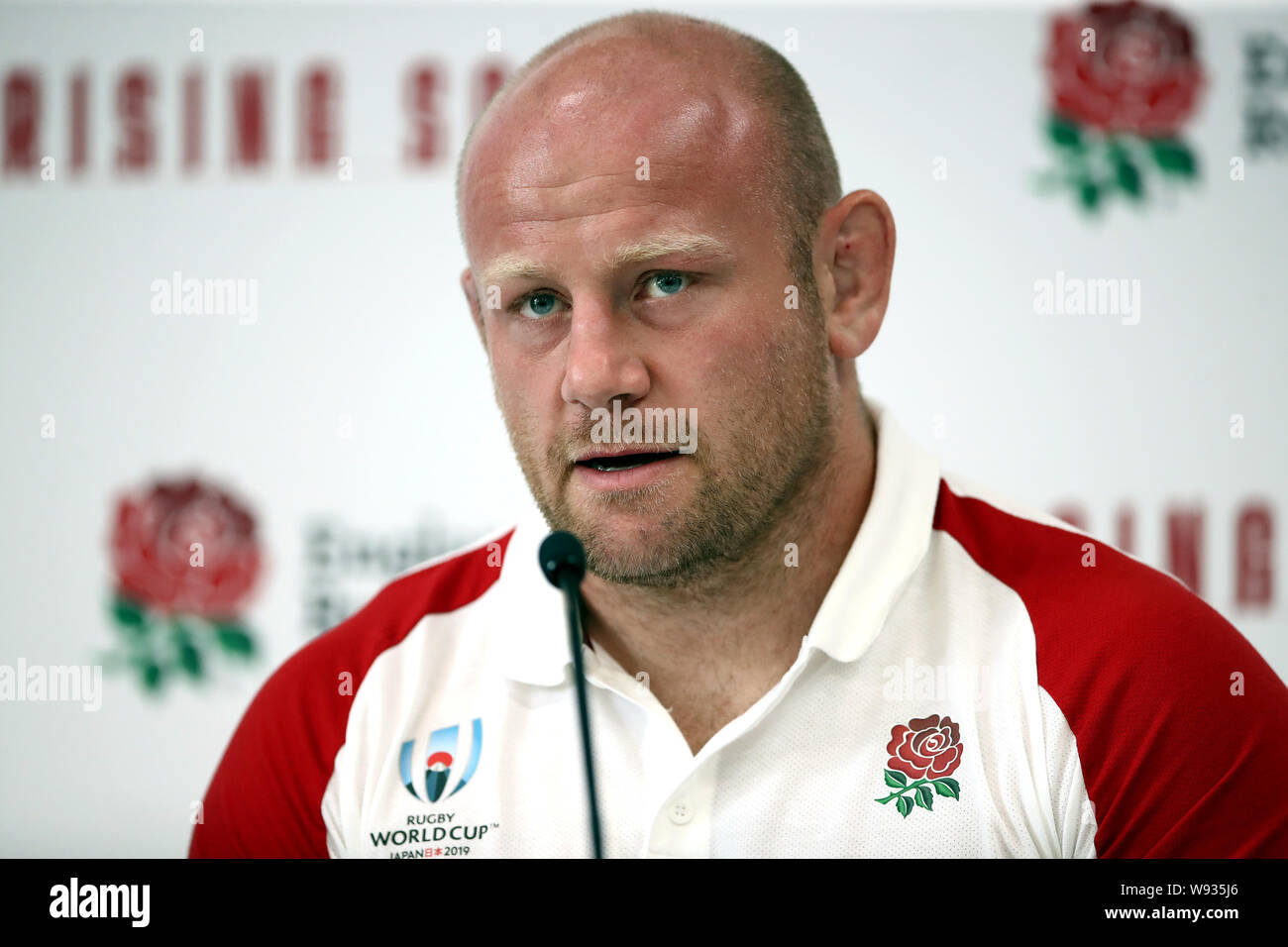 Dan Cole during the World Cup squad announcement at Blaise High School ...