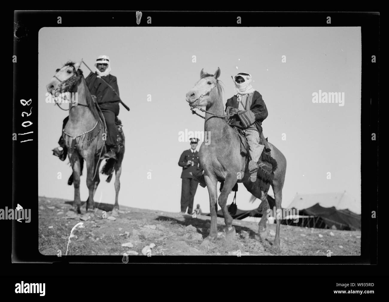 A tribal lunch at cavalry post at Tel-el-Meleiha, 20 miles North of ...