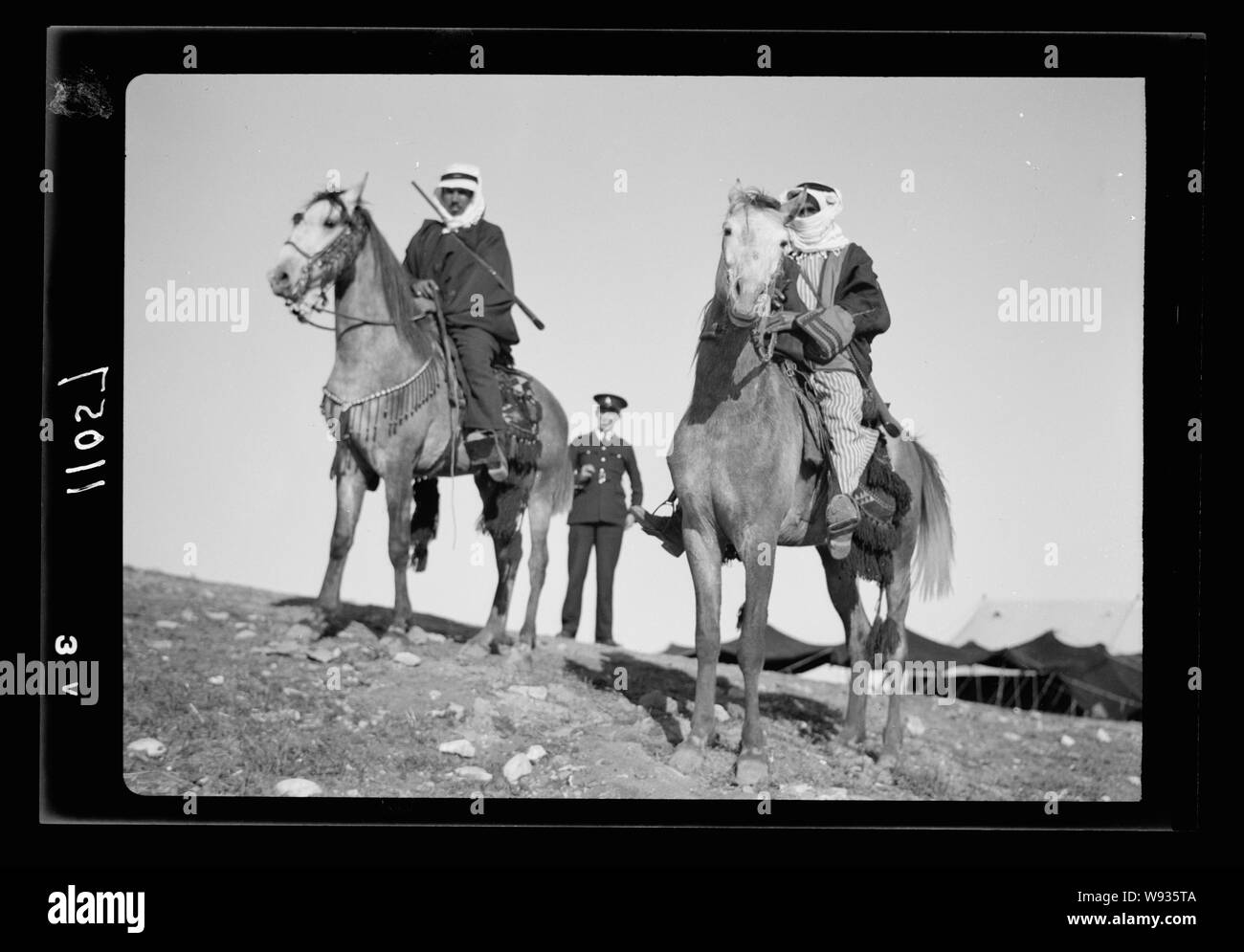 A tribal lunch at cavalry post at Tel-el-Meleiha, 20 miles North of ...
