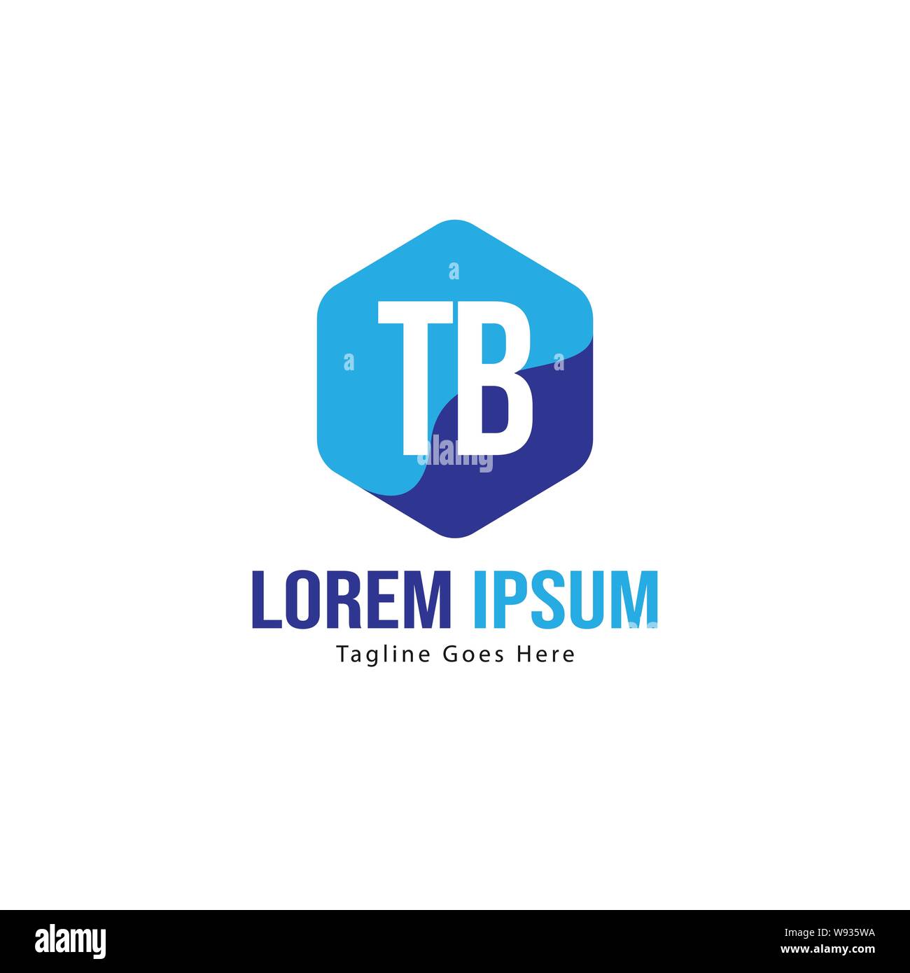 Initial TB logo template with modern frame. Minimalist TB letter logo ...