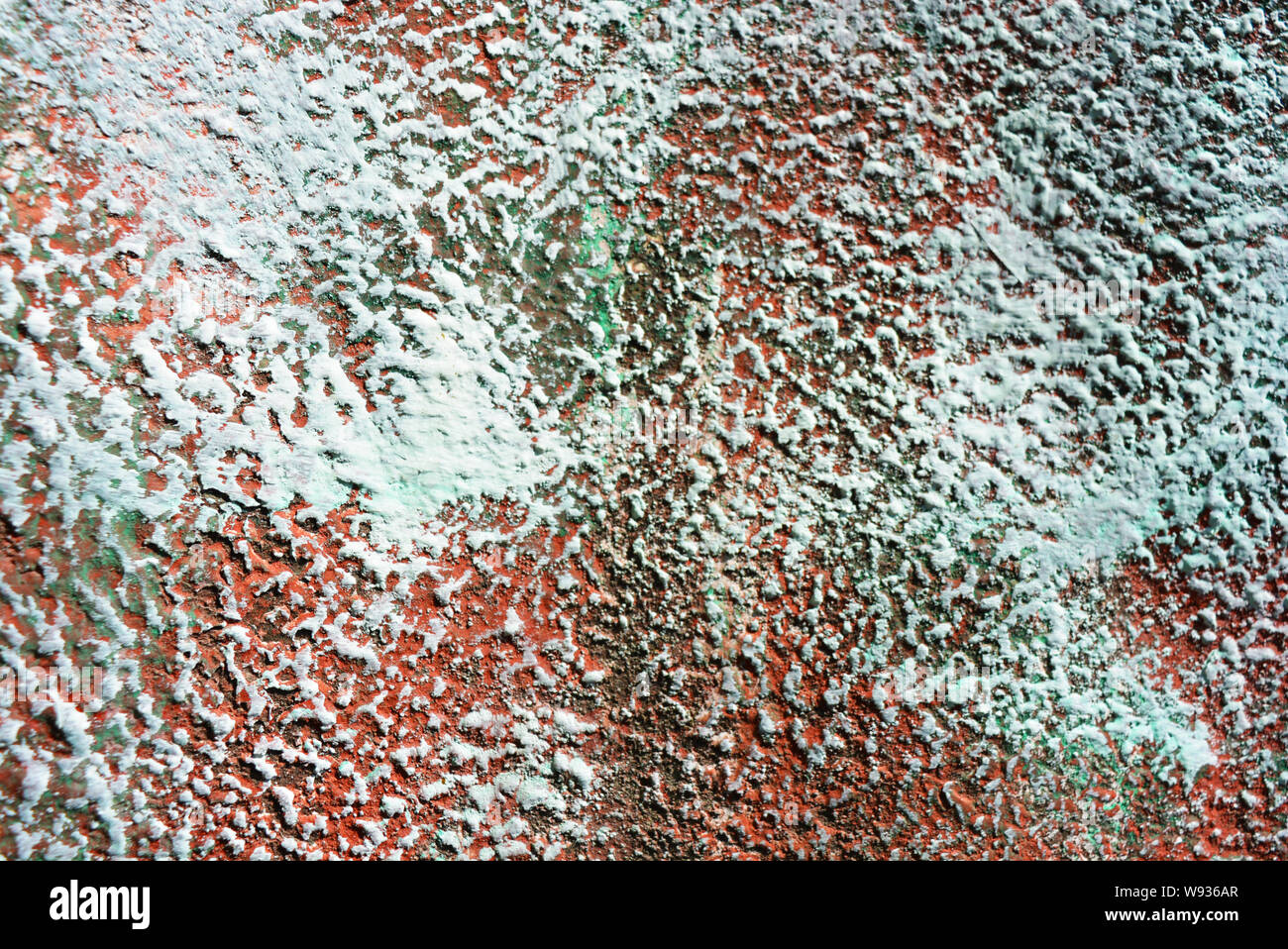 Metallic building structural sheet painted with brown, green and white ...