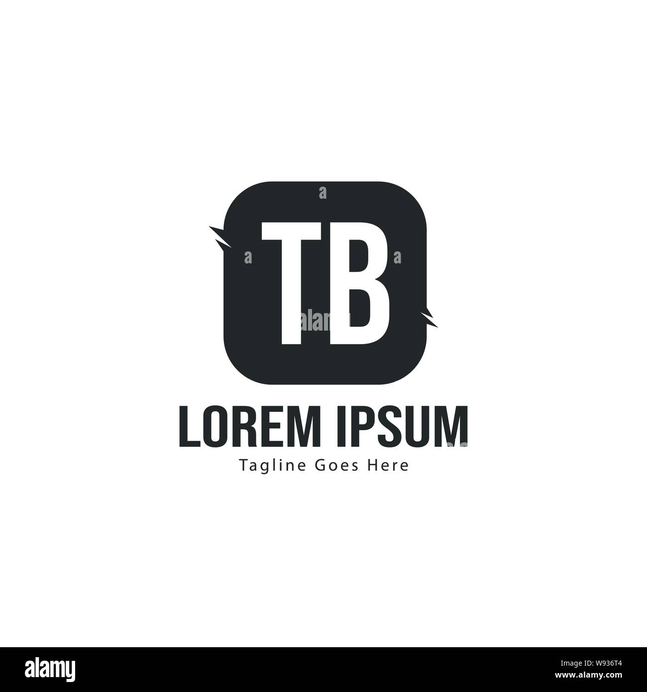 Initial TB logo template with modern frame. Minimalist TB letter logo ...