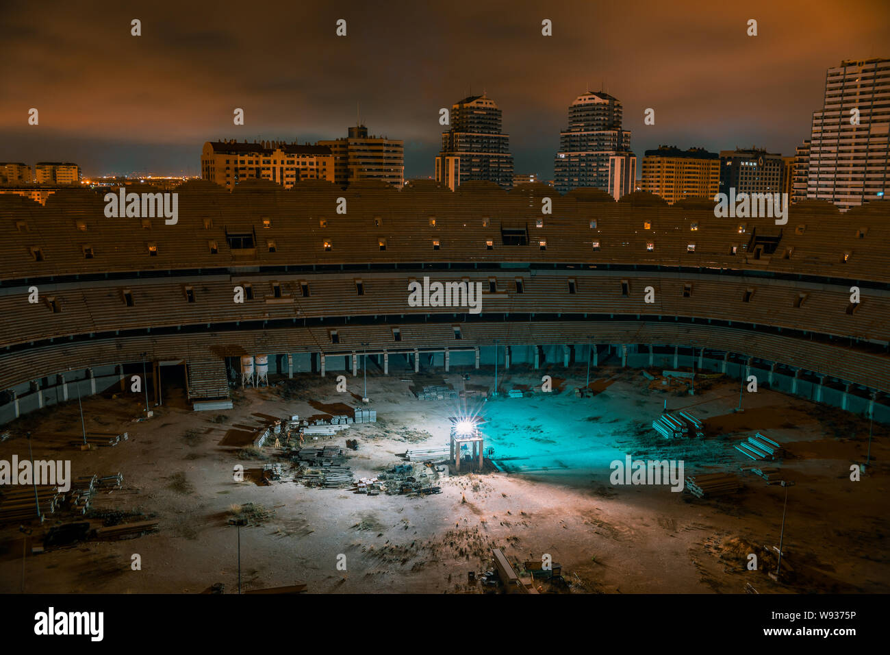 Inside football stadium and night hi-res stock photography and images ...