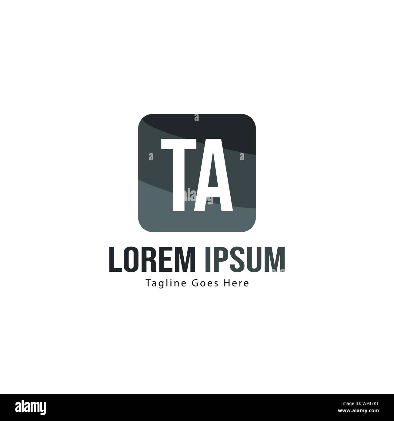 Initial TA logo template with modern frame. Minimalist TA letter logo ...