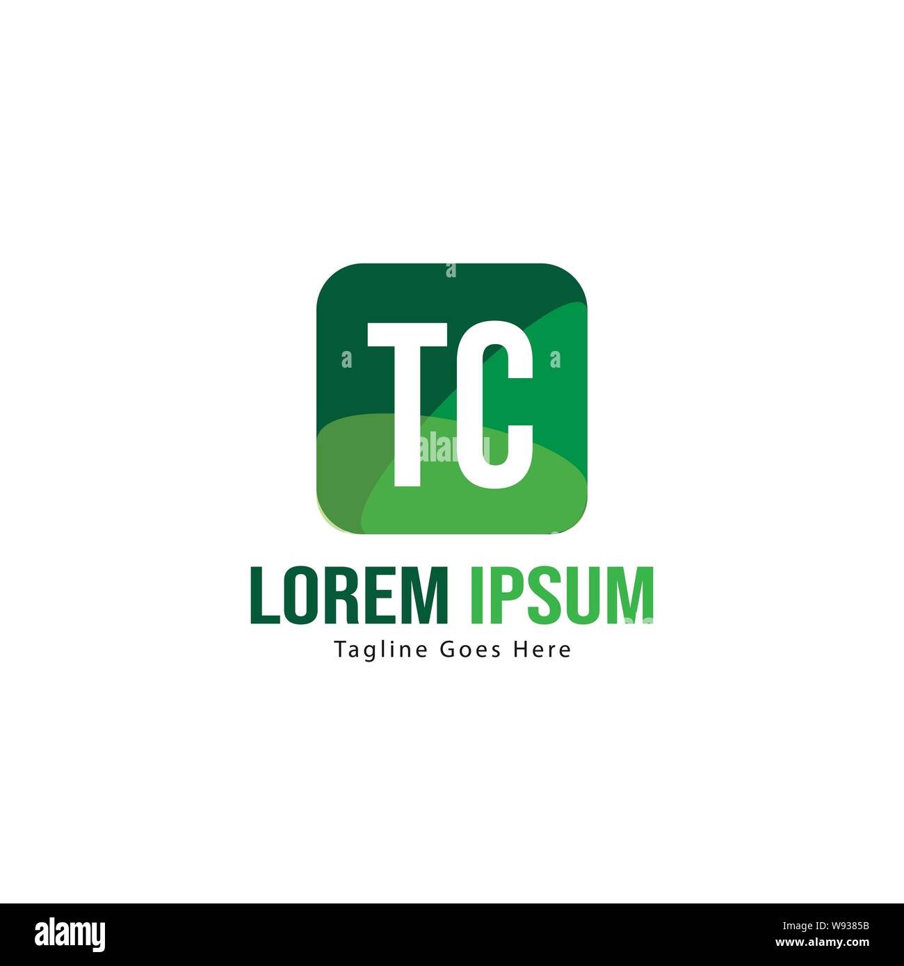 Initial TC logo template with modern frame. Minimalist TC letter logo ...