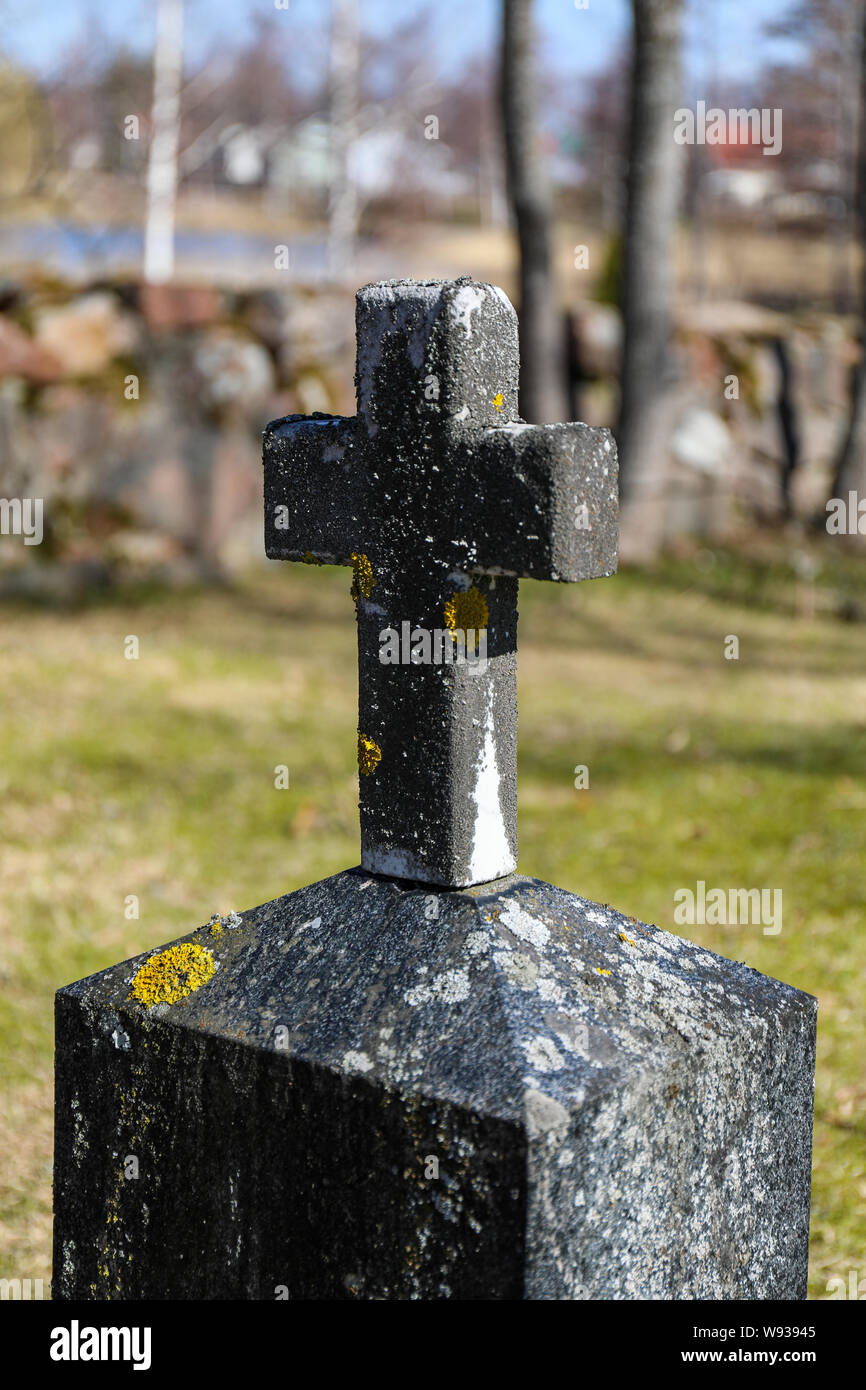 Cross crucifix headstone grave cemetery hi-res stock photography and ...