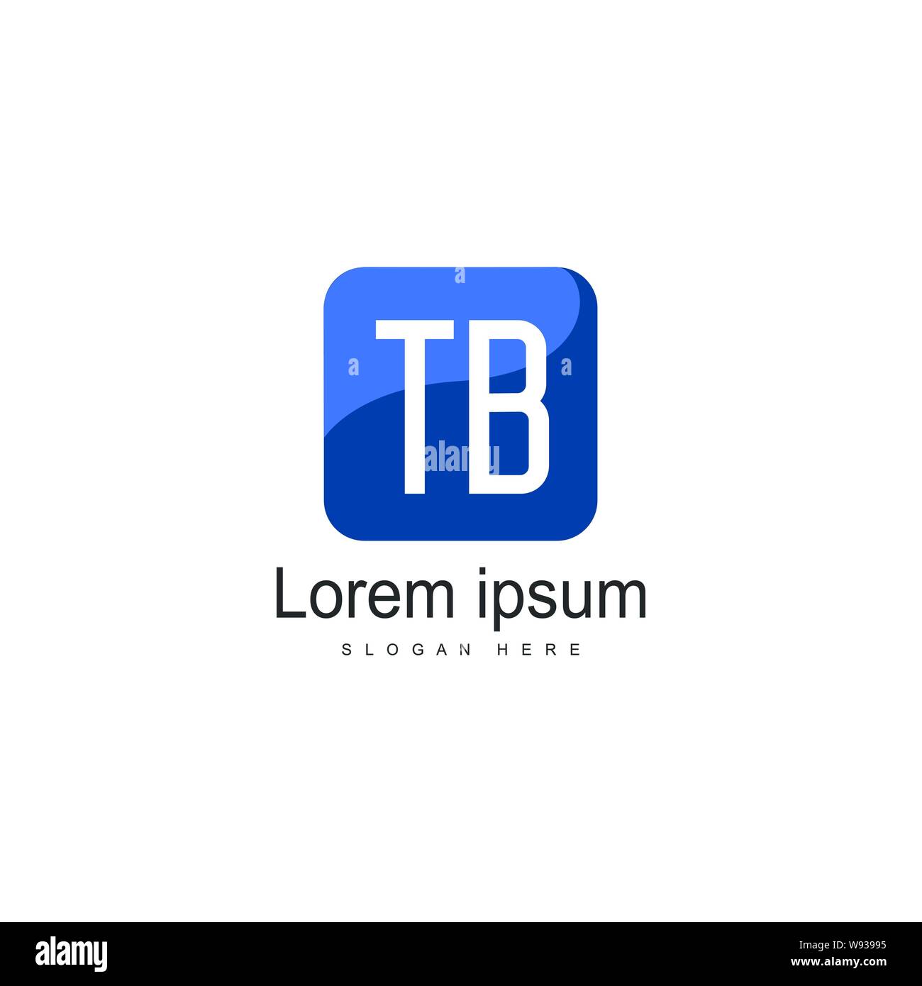 Initial TB logo template with modern frame. Minimalist TB letter logo ...
