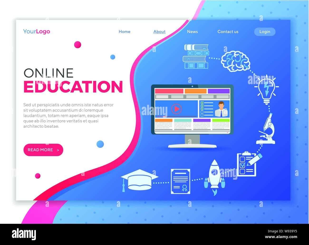 Online Education Infographics Stock Vector Image & Art - Alamy