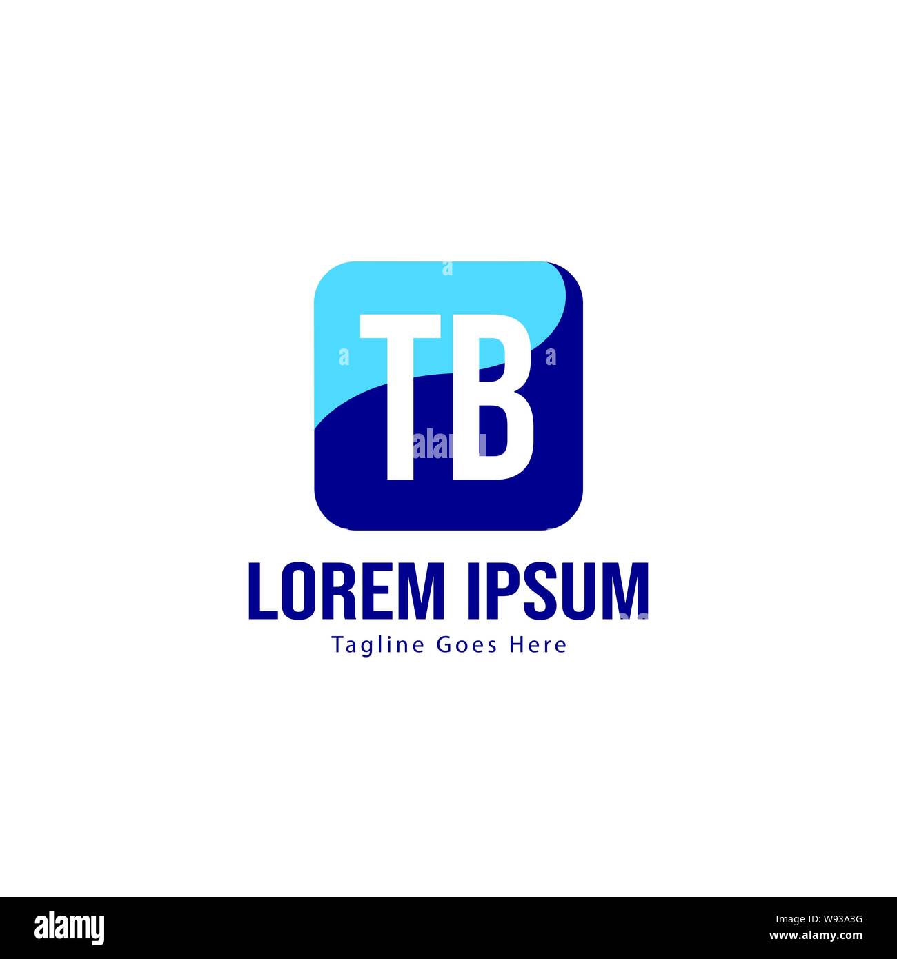 Initial TB logo template with modern frame. Minimalist TB letter logo ...