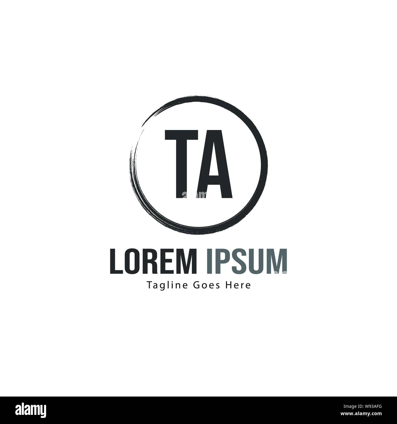 Initial TA logo template with modern frame. Minimalist TA letter logo ...