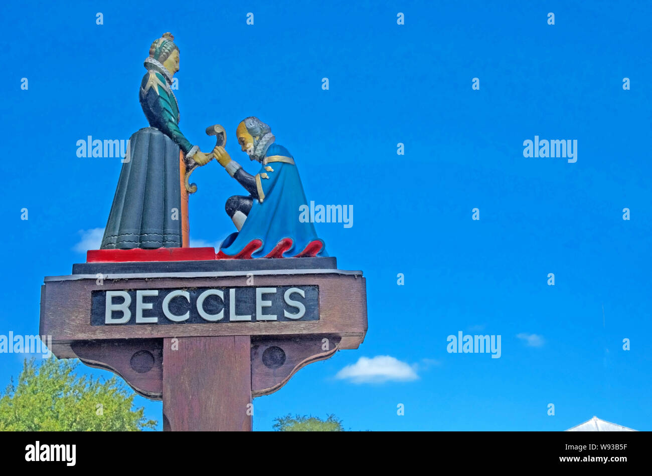 Beccles town sign hi-res stock photography and images - Alamy