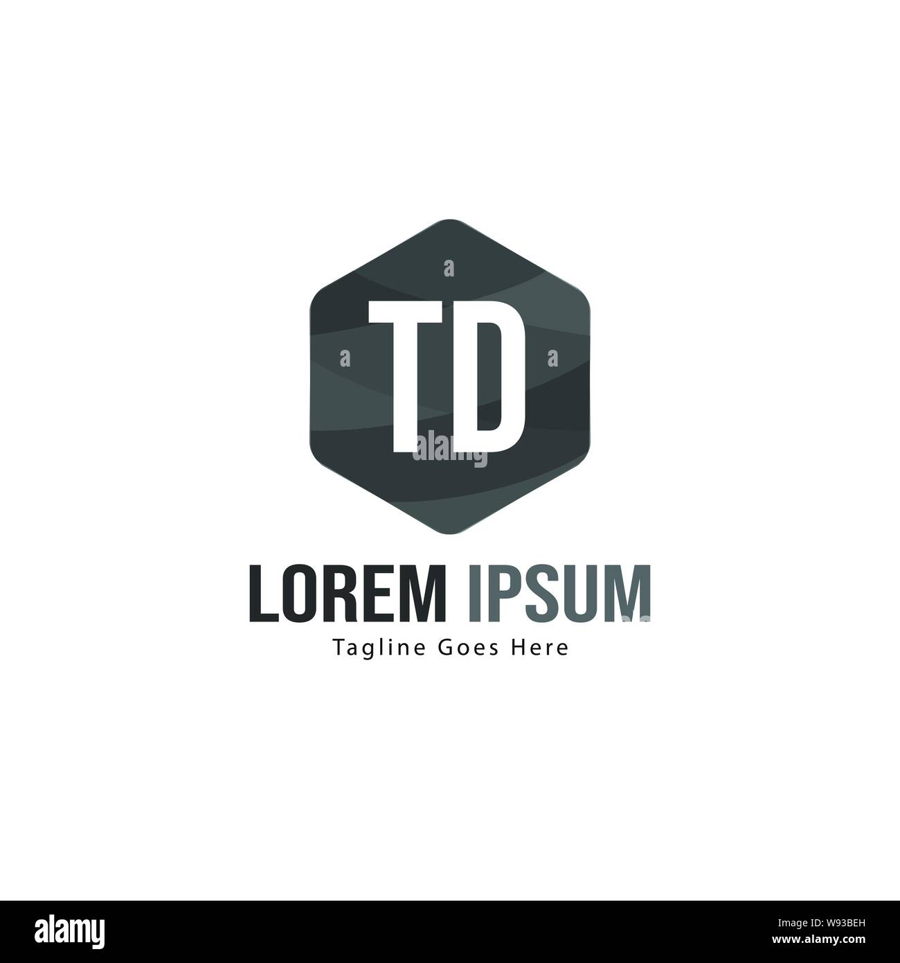 Initial TD logo template with modern frame. Minimalist TD letter logo ...