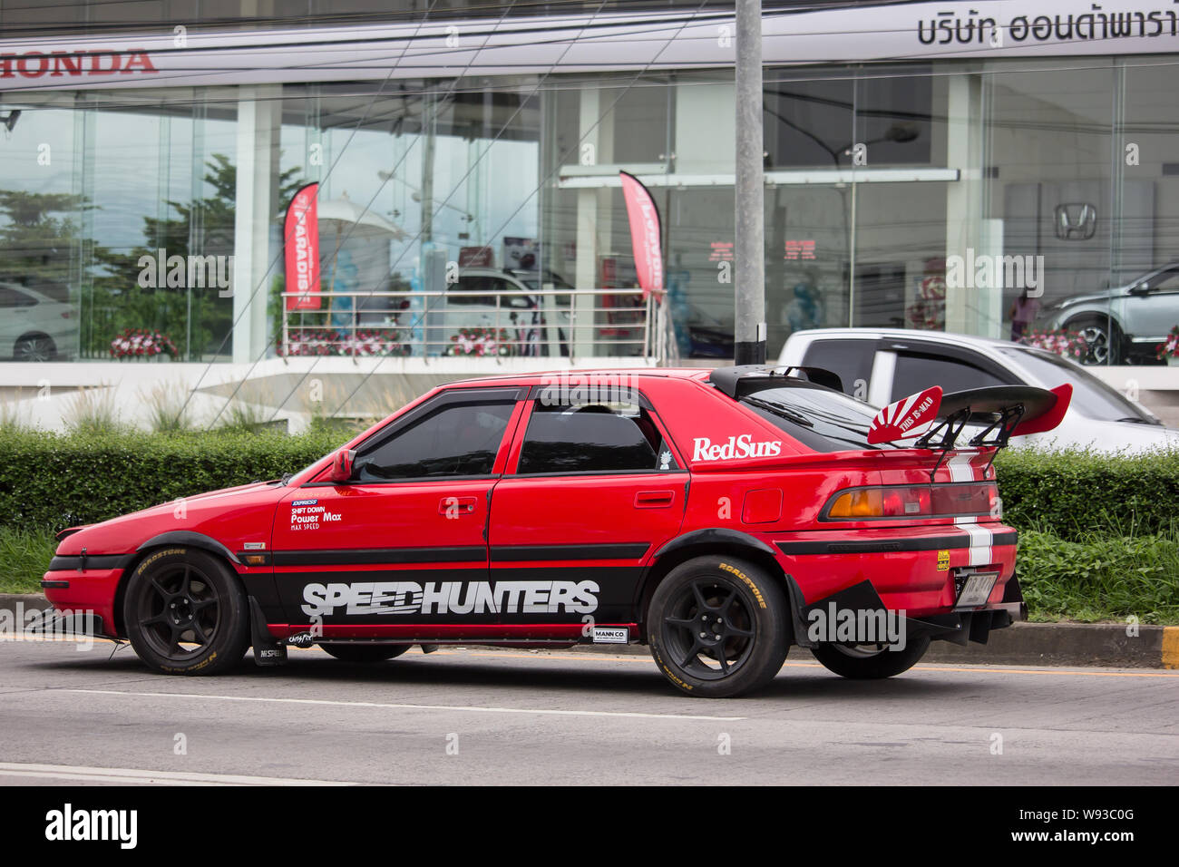 Chiangmai, Thailand - August 9 2019: Private Old Car Mazda 323 Astina ...