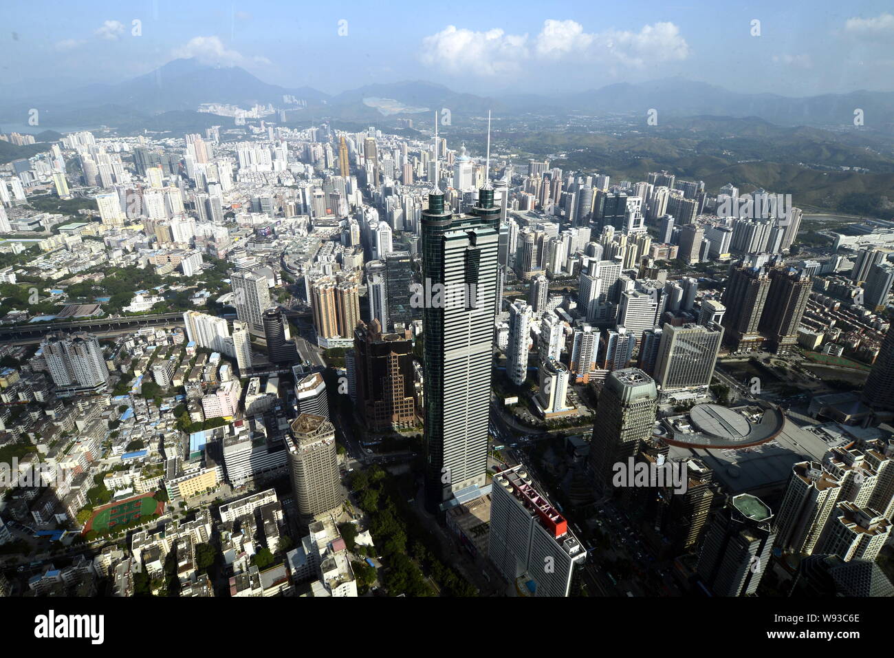 --FILE--Skyline of downtown areas with the Meridian View Centre, front ...