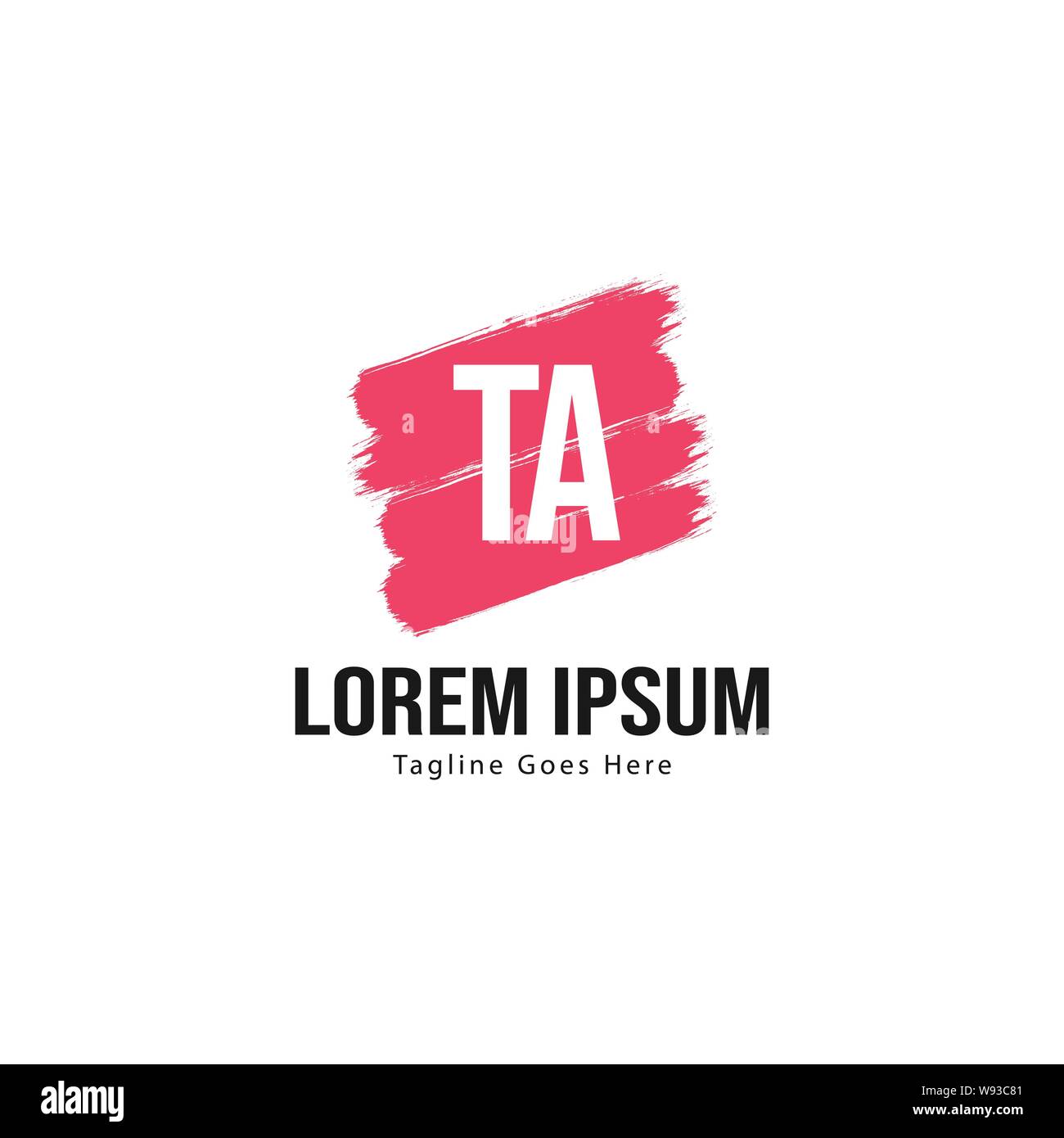 Initial TA logo template with modern frame. Minimalist TA letter logo ...