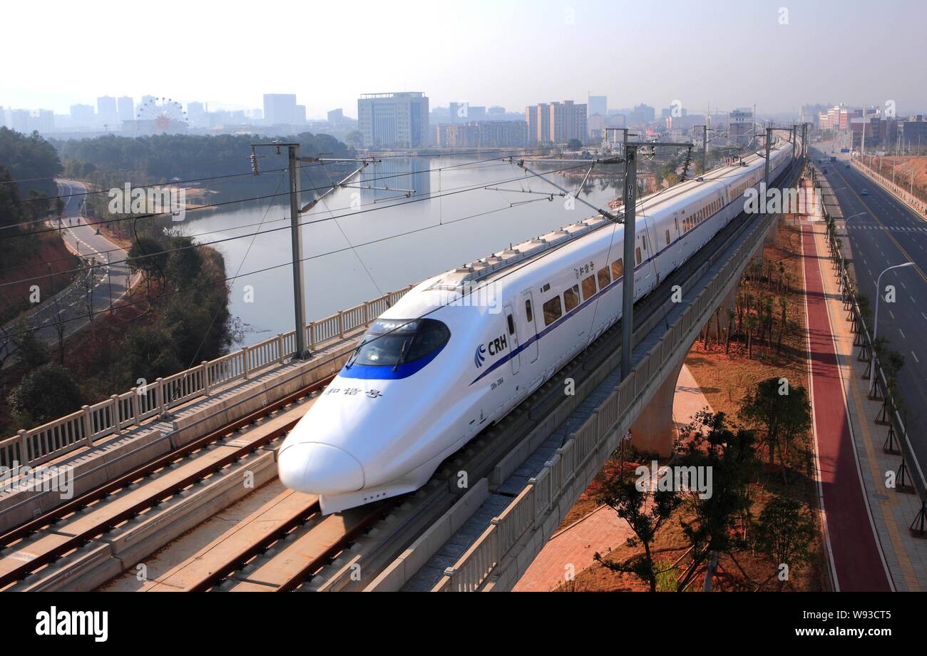 Train china railway high speed crh runs hi-res stock photography and ...